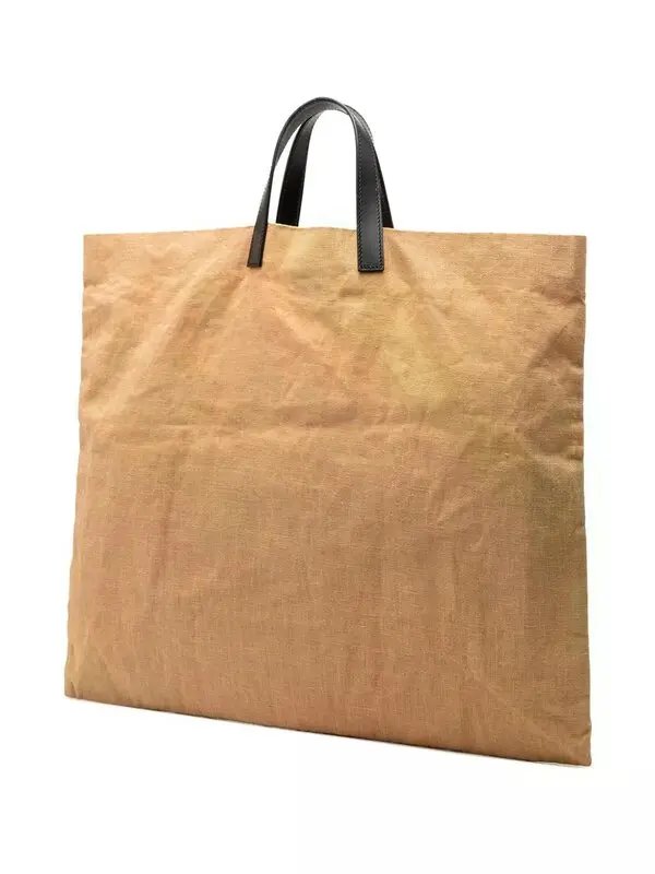 Fendi Printed Hemp Silhouette Baguette Tote Bag