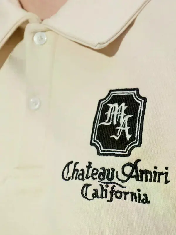 Amiri Ma Chateau Embroidered Polo Top