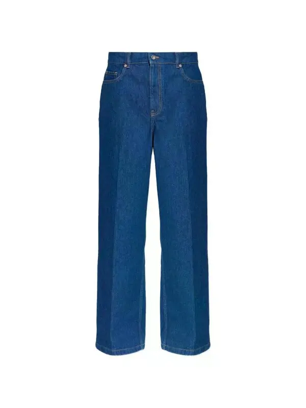 Maison Kitsuné High-waisted Wide-leg Jeans