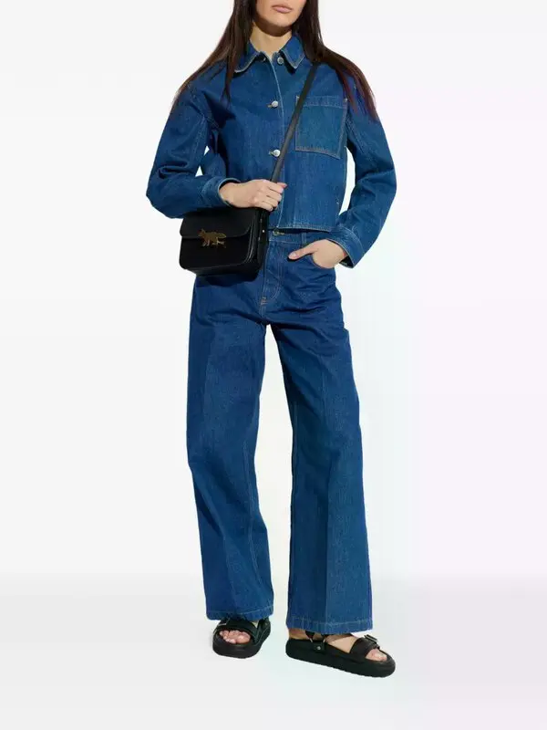 Maison Kitsuné High-waisted Wide-leg Jeans