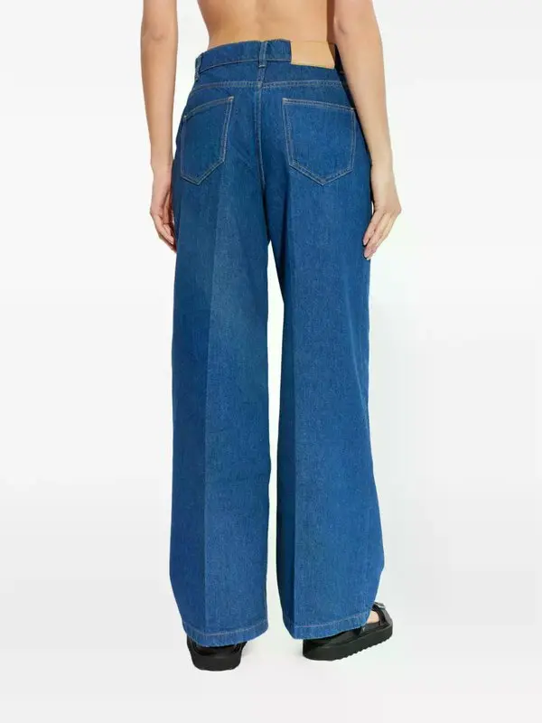 Maison Kitsuné High-waisted Wide-leg Jeans