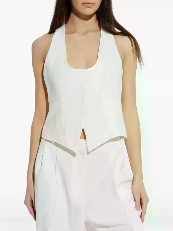 IRO PARIS Cala Button-up Halterneck Waistcoat