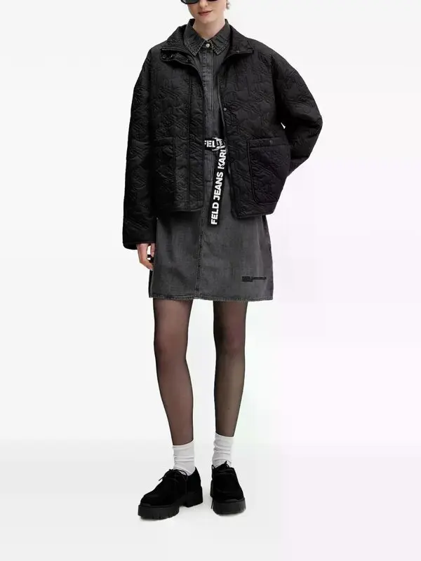 Karl Lagerfeld Quilted High Neck Jacket