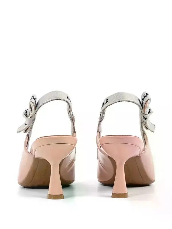 Karl Lagerfeld Bow Detail Slingback Pumps - Neutrals