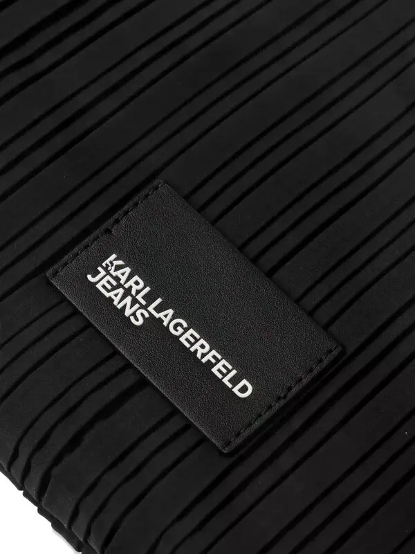 Karl Lagerfeld Pleated Shoulder Bag - Black