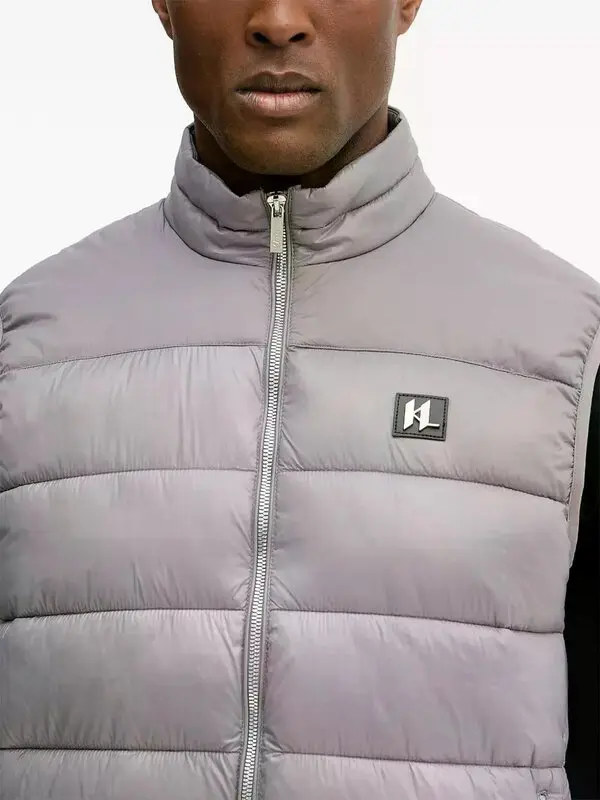 Karl Lagerfeld Quilted Sleeveless Zip-up Vest