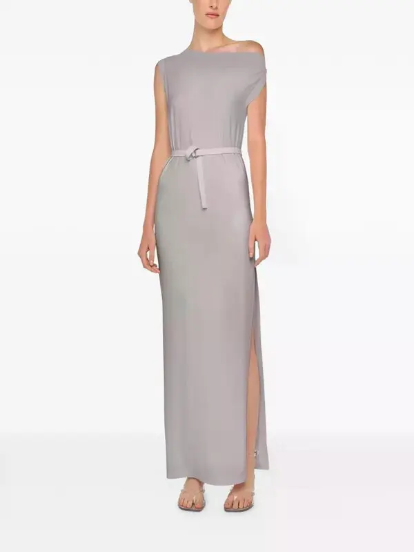 Norma Kamali Long Dress With Drop Shoulder - Grey