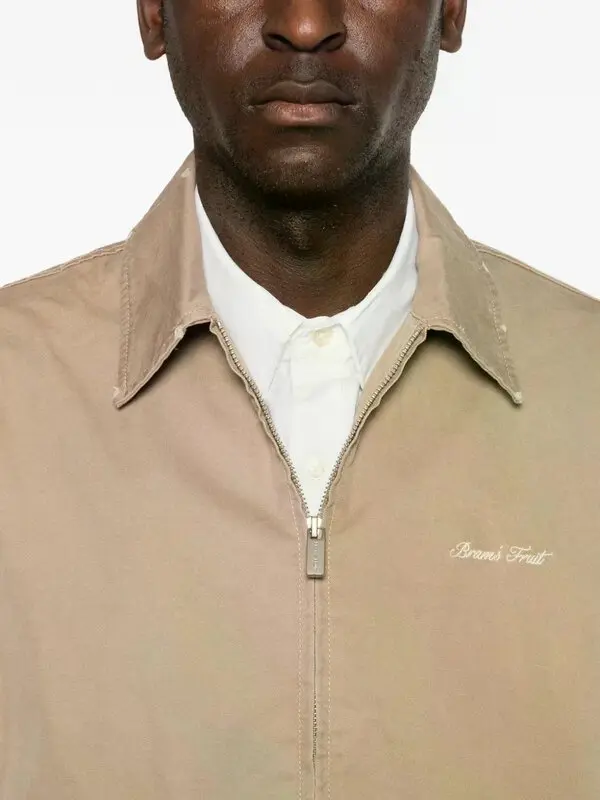 BRAM’S FRUIT Bram's Fruit Zip-up Jacket - Neutrals