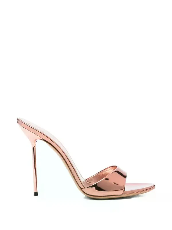 Paris Texas Metallic Slip-on Stiletto Sandals - Brown