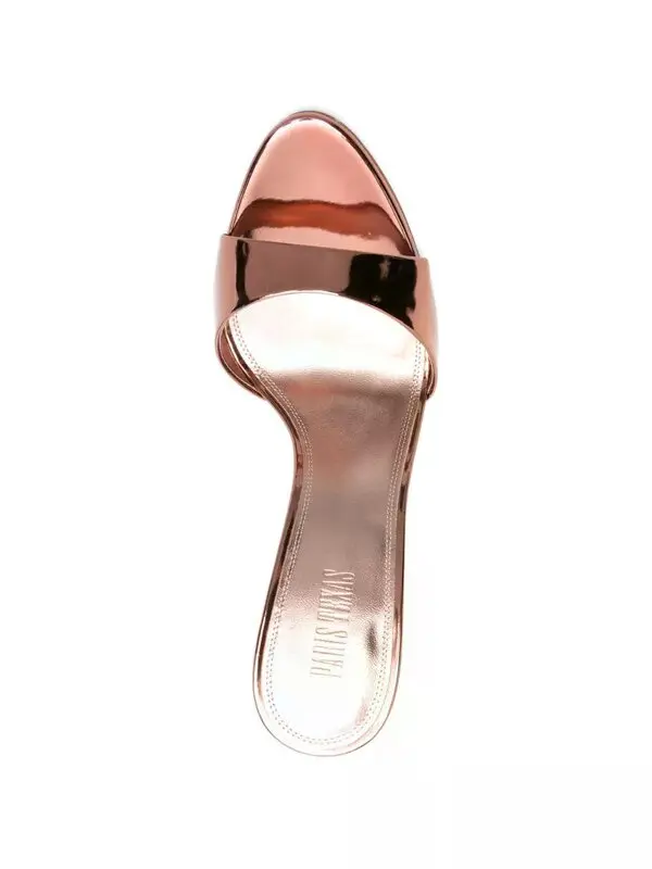 Paris Texas Metallic Slip-on Stiletto Sandals - Brown
