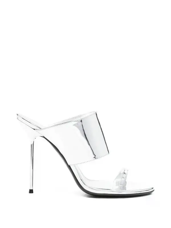 Paris Texas Lidia Thong Sandals - Silver