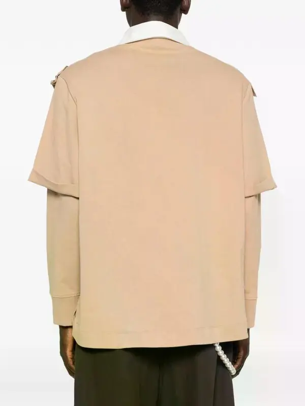 Simone Rocha Ruffled-detail Polo Shirt - Neutrals