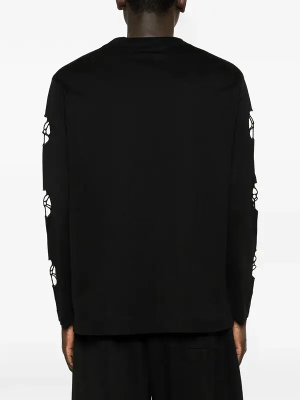 Simone Rocha Cut-out Long-sleeve T-shirt - Black