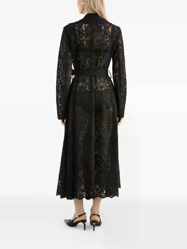Dolce & Gabbana Lace Belted Coat