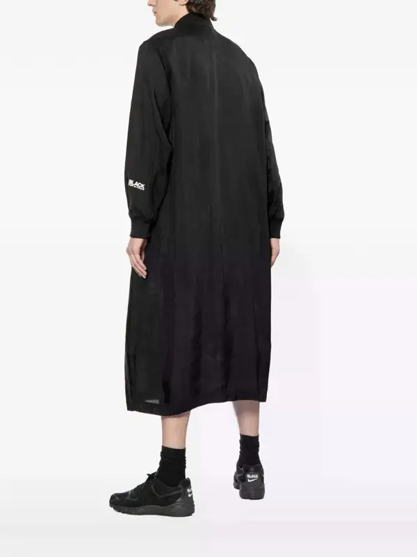 Comme Des Garçons Logo-print See-through Coat