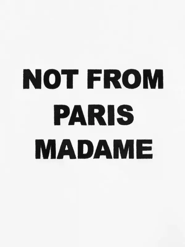 Drole De Monsieur Slogan Crew-neck Sweatshirt