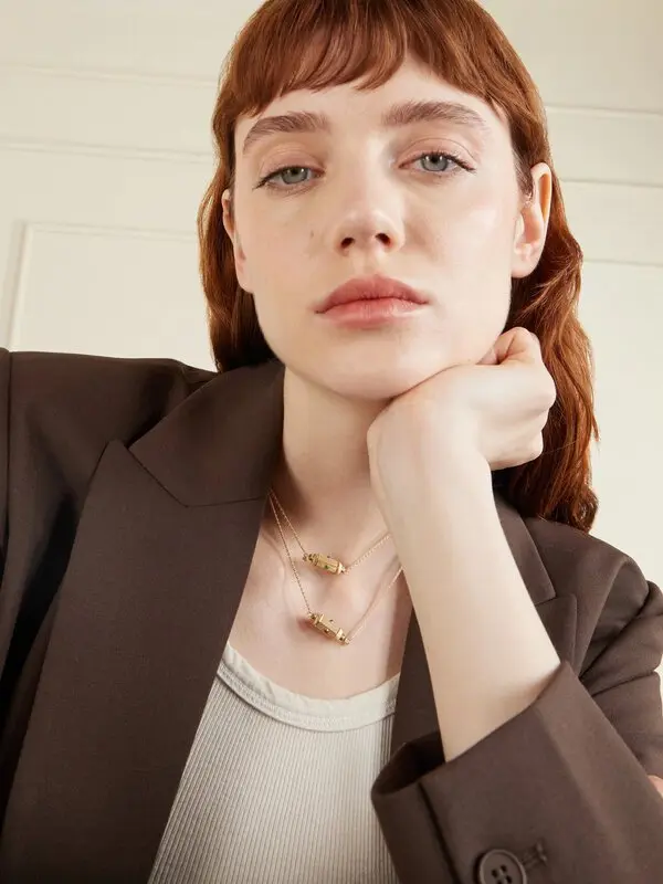 MARIE LICHTENBERG 18-karat Gold Ruby Locket Necklace