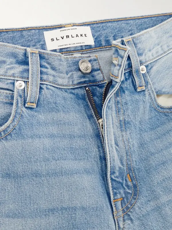 SLVRLAKE Jazmine Mid-rise Wide-leg Jeans In 'new Obsession' Wash - Blue
