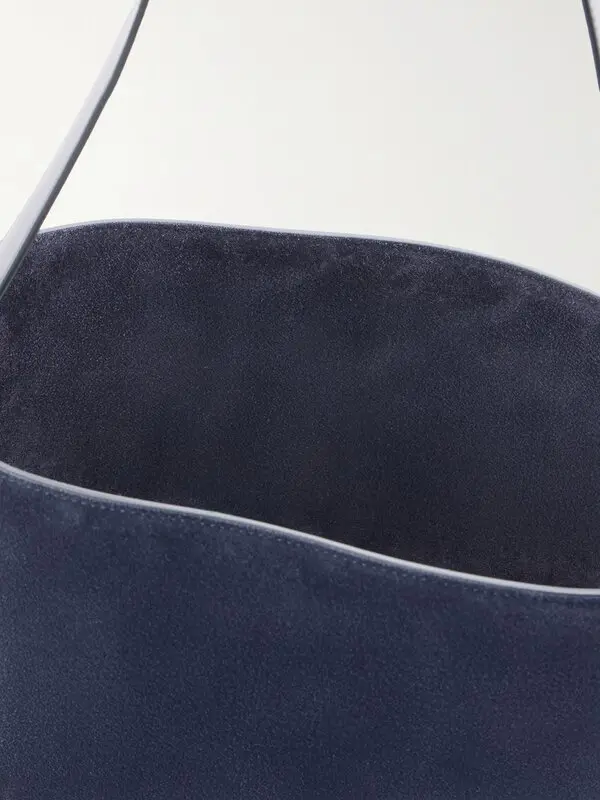 Victoria Beckham Dia Leather And Suede Bucket Bag - Blue