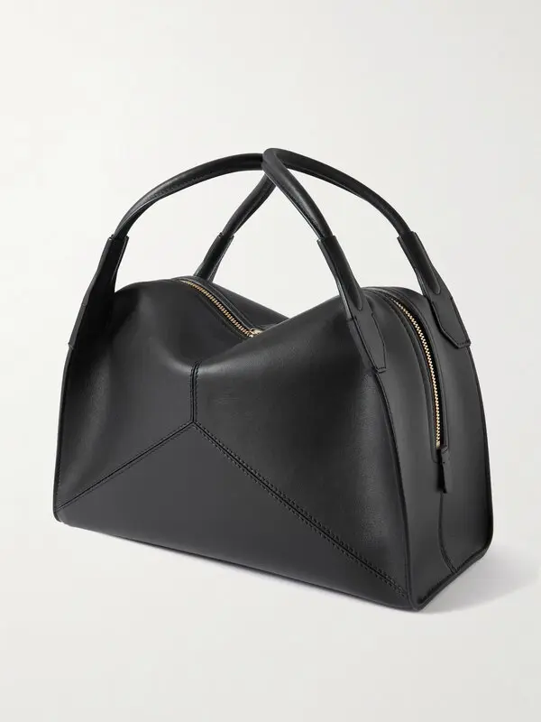 Victoria Beckham Plié Paneled Leather Tote