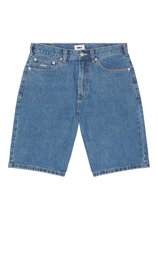 Obey Baggy Denim Shorts - Blue