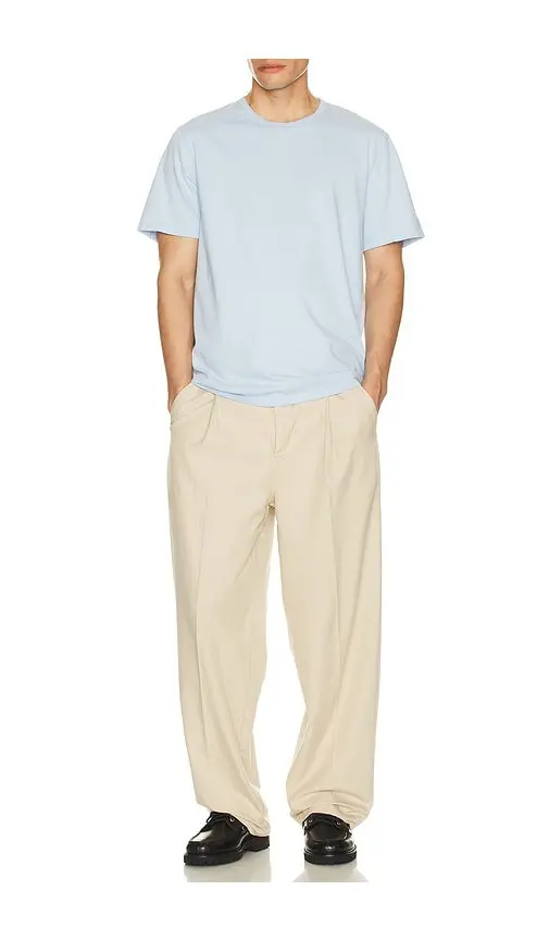 Vince Garment Dye Short Sleeve Tee In . Also - Blue