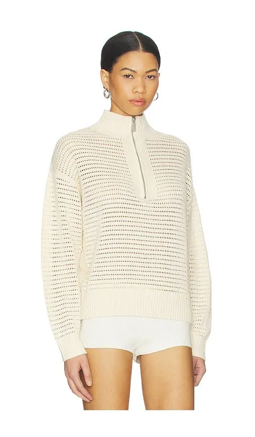 Sanctuary Open Knit 1/2 Zip Sweater
