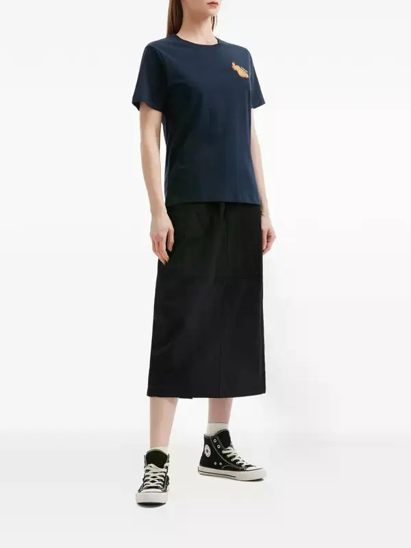 CHOCOOLATE Embroidered Detail Cotton T-shirt - Blue