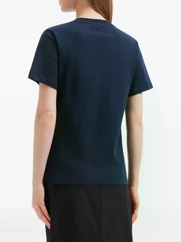 CHOCOOLATE Embroidered Detail Cotton T-shirt - Blue