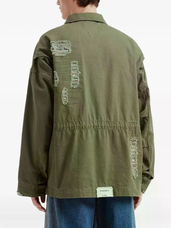 FIVE CM Patchwork Military Jacket