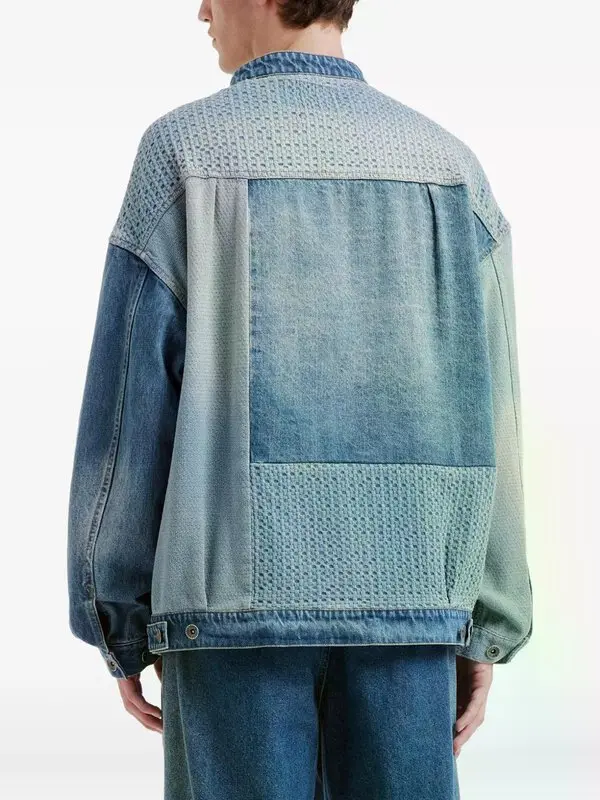 FIVE CM Patchwork Knot-fastening Cotton Jacket
