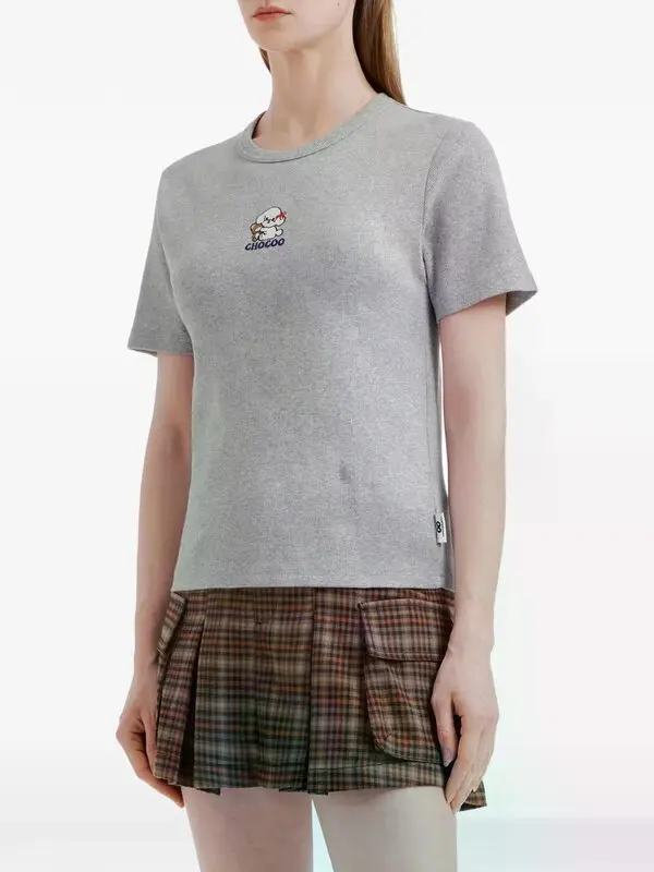 CHOCOOLATE Embroidered Logo T-shirt - Grey