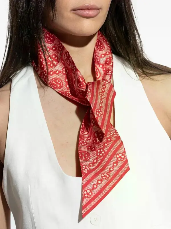Tory Burch T-monogram Scarf - Red