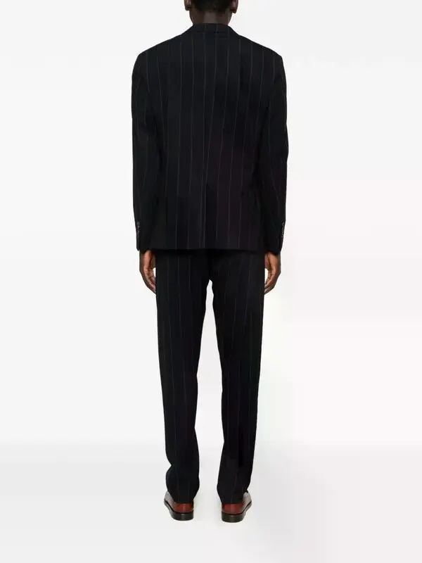 Eleventy Pinstripe-pattern Single-breasted Suit - Black