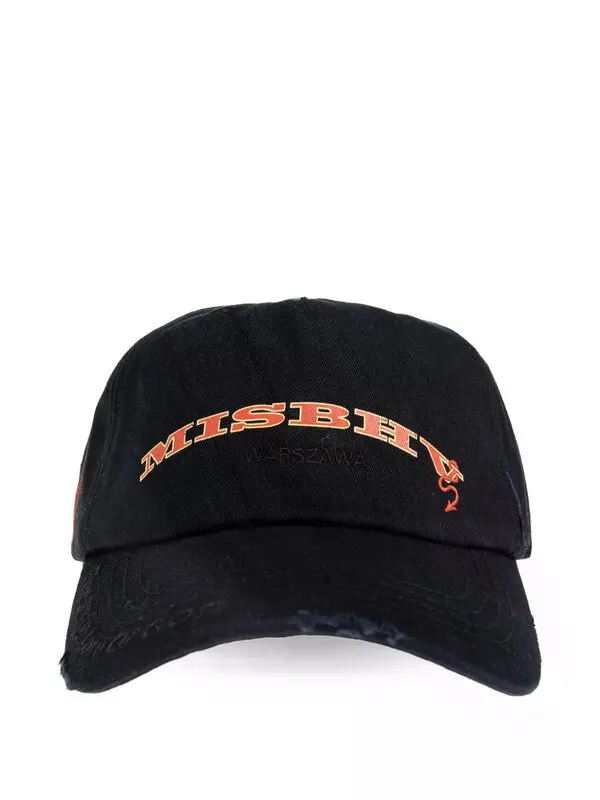 MISBHV Distressed Baseball Cap - Black