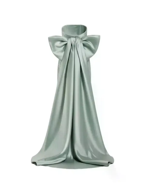 Mac Duggal Strapless Sequin Maxi Dress With Bow Back Detail