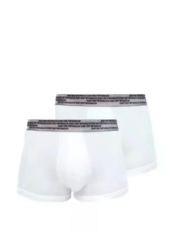 Emporio Armani Contrasting Elastic Boxers - White