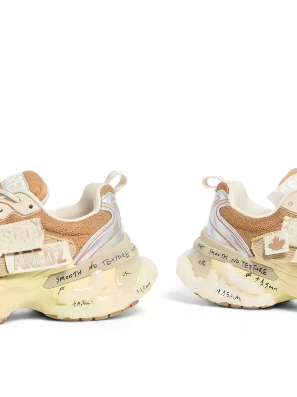 Dsquared2 Faster Mesh Sneakers With Metallic Accents - Neutrals