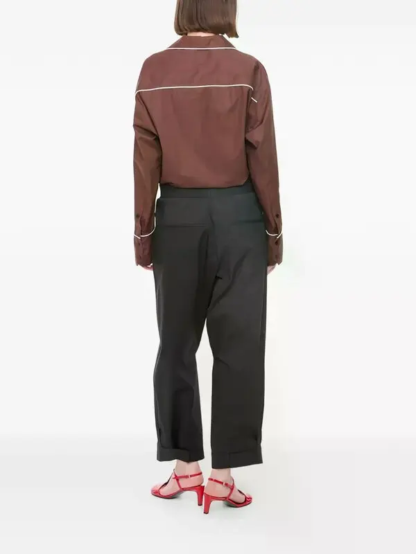 Plan C Drawstring Waist Trousers - Black