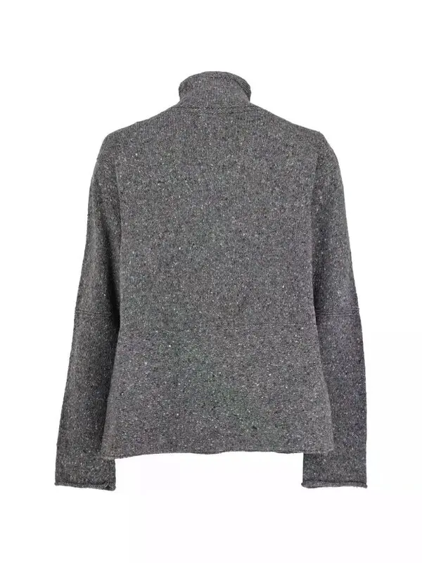 Kenzo Zip-up High Neck Sweater With Front Pockets