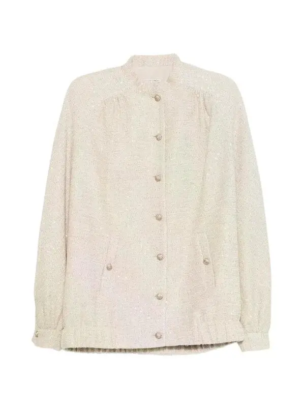 Alessandra Rich Embellished Buttoned Jacket - Neutrals