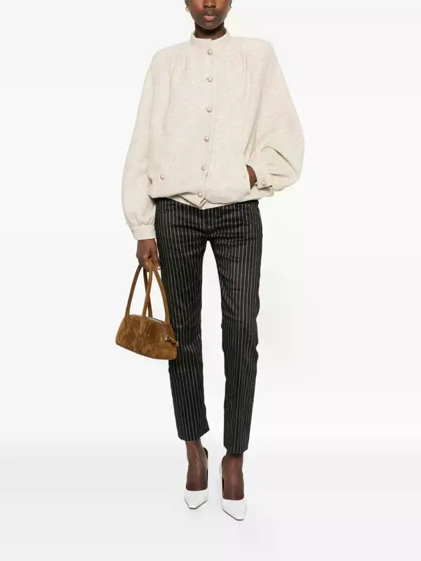 Alessandra Rich Embellished Buttoned Jacket - Neutrals