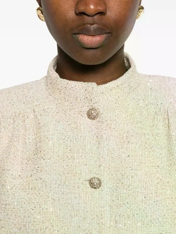 Alessandra Rich Embellished Buttoned Jacket - Neutrals