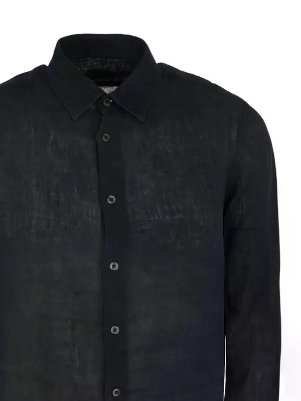 120% Lino Contemporary Fit Shirt - Blue