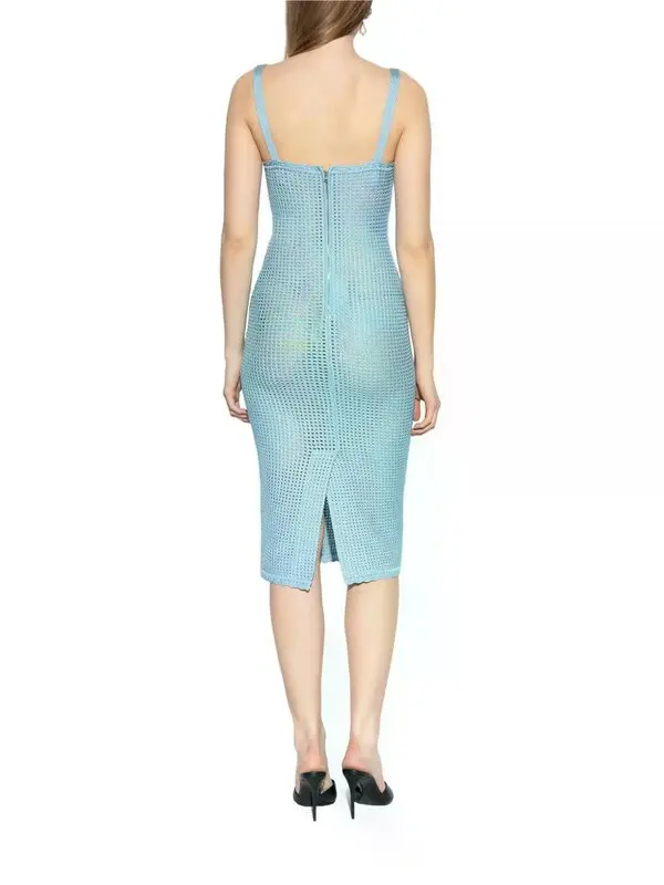 Dolce & Gabbana Square Neck Sleeveless Midi Dress