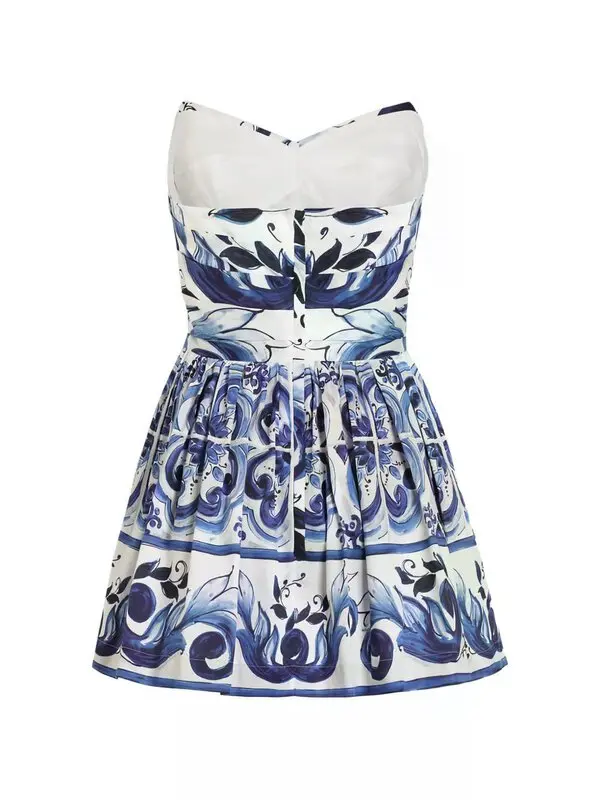 Dolce & Gabbana Square Neck Sleeveless Midi Dress