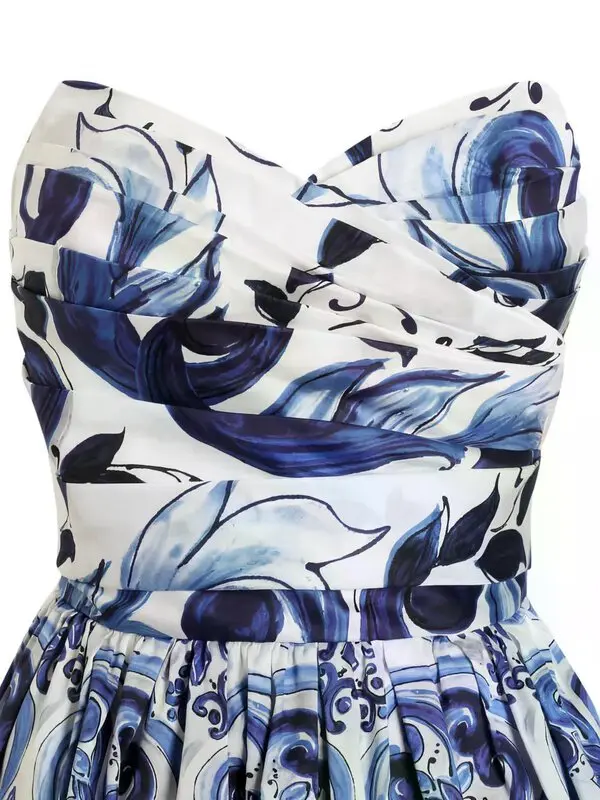 Dolce & Gabbana Square Neck Sleeveless Midi Dress