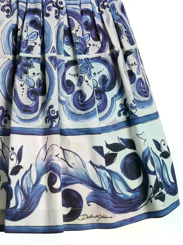 Dolce & Gabbana Square Neck Sleeveless Midi Dress