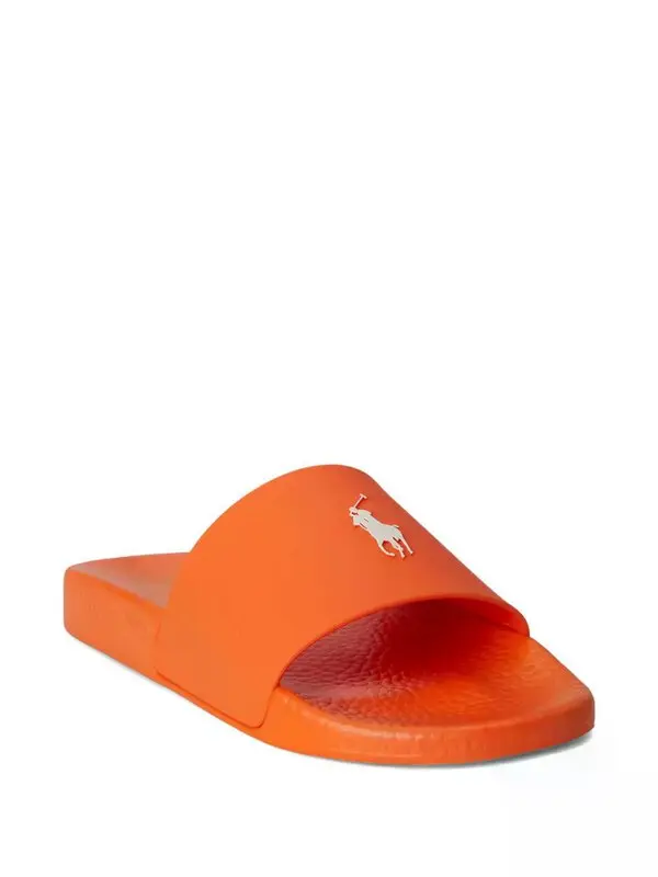 Polo Ralph Lauren Pony Detail Slides - Orange
