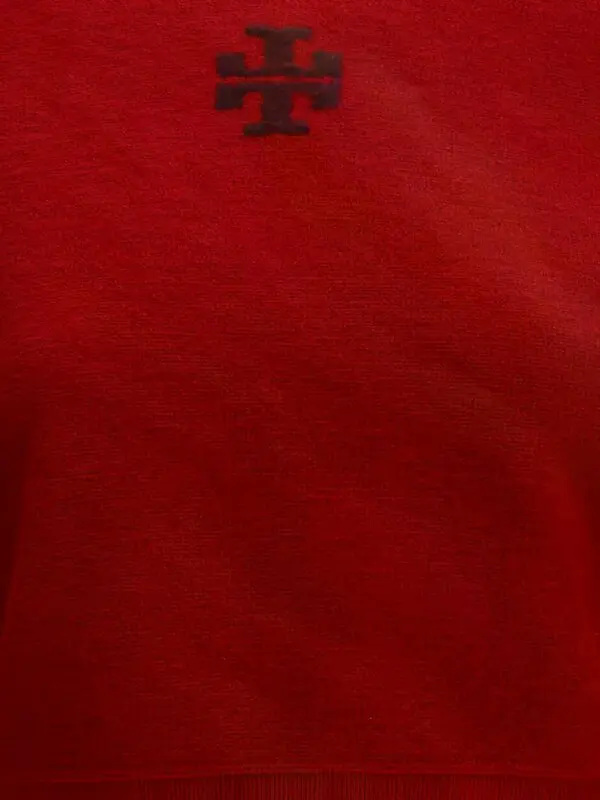 Tory Burch Logo Crewneck Sweater - Red